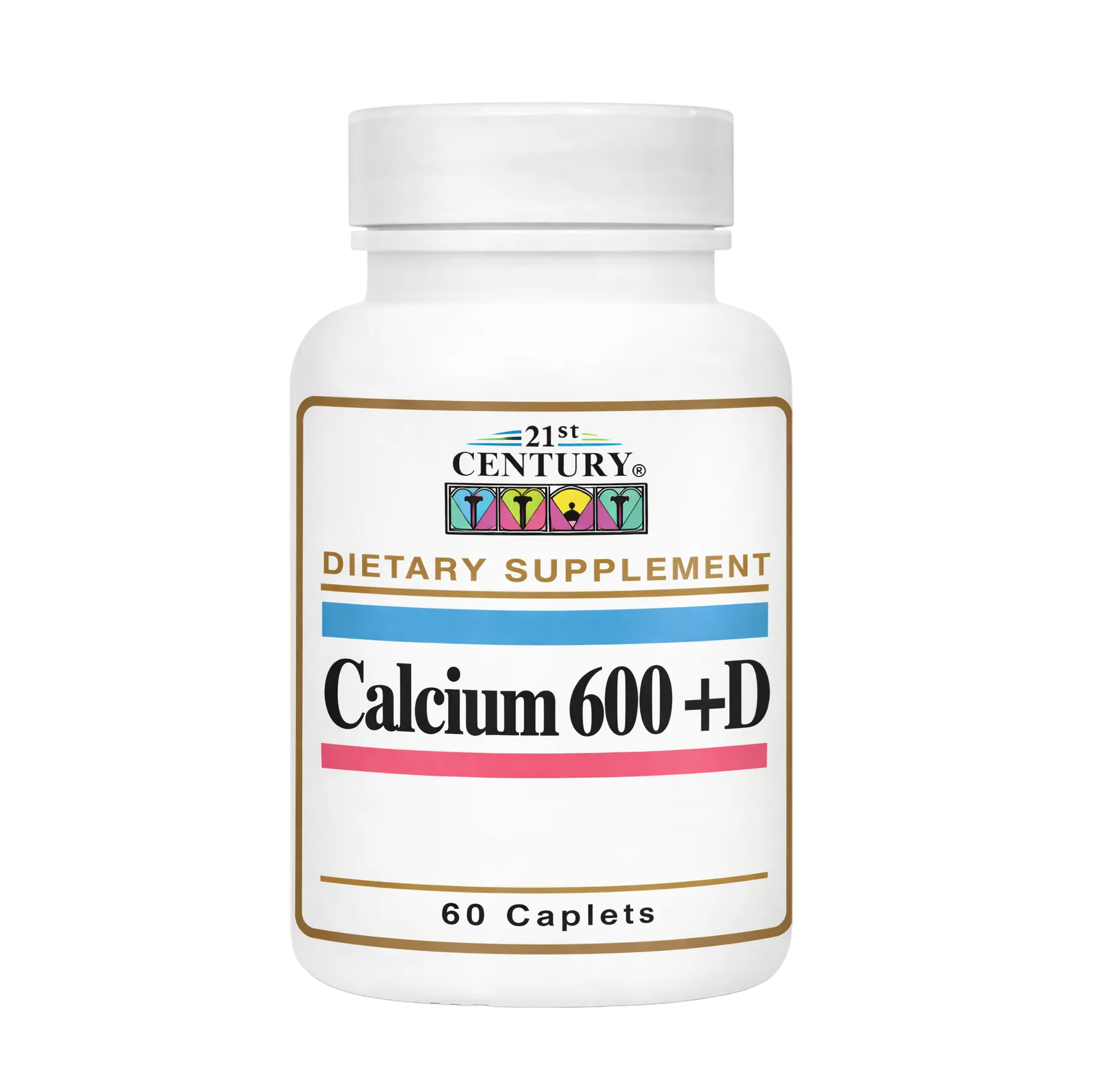 21st Century Calcium 600 + D Dietary Supplement – 60 Caplets | GlowCar ...