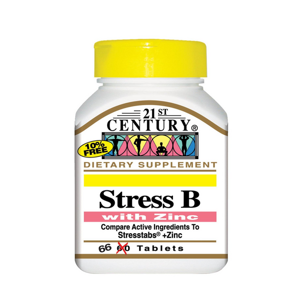 21st Century Stress B with Zinc Dietary Supplement – 60 Tablets ...