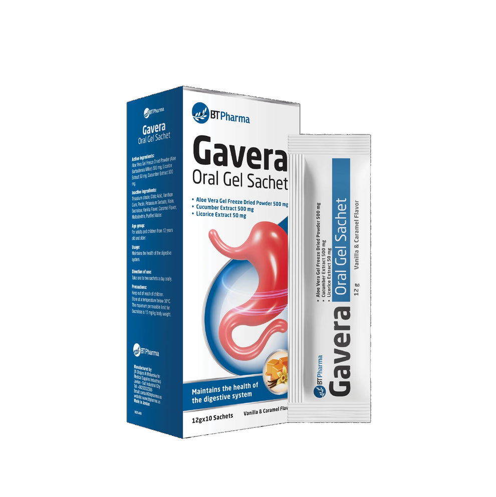 BT PHARMA GAVERA ORAL GEL SACHET – VANILLA & CARAMEL FLAVOR – GlowCareJO