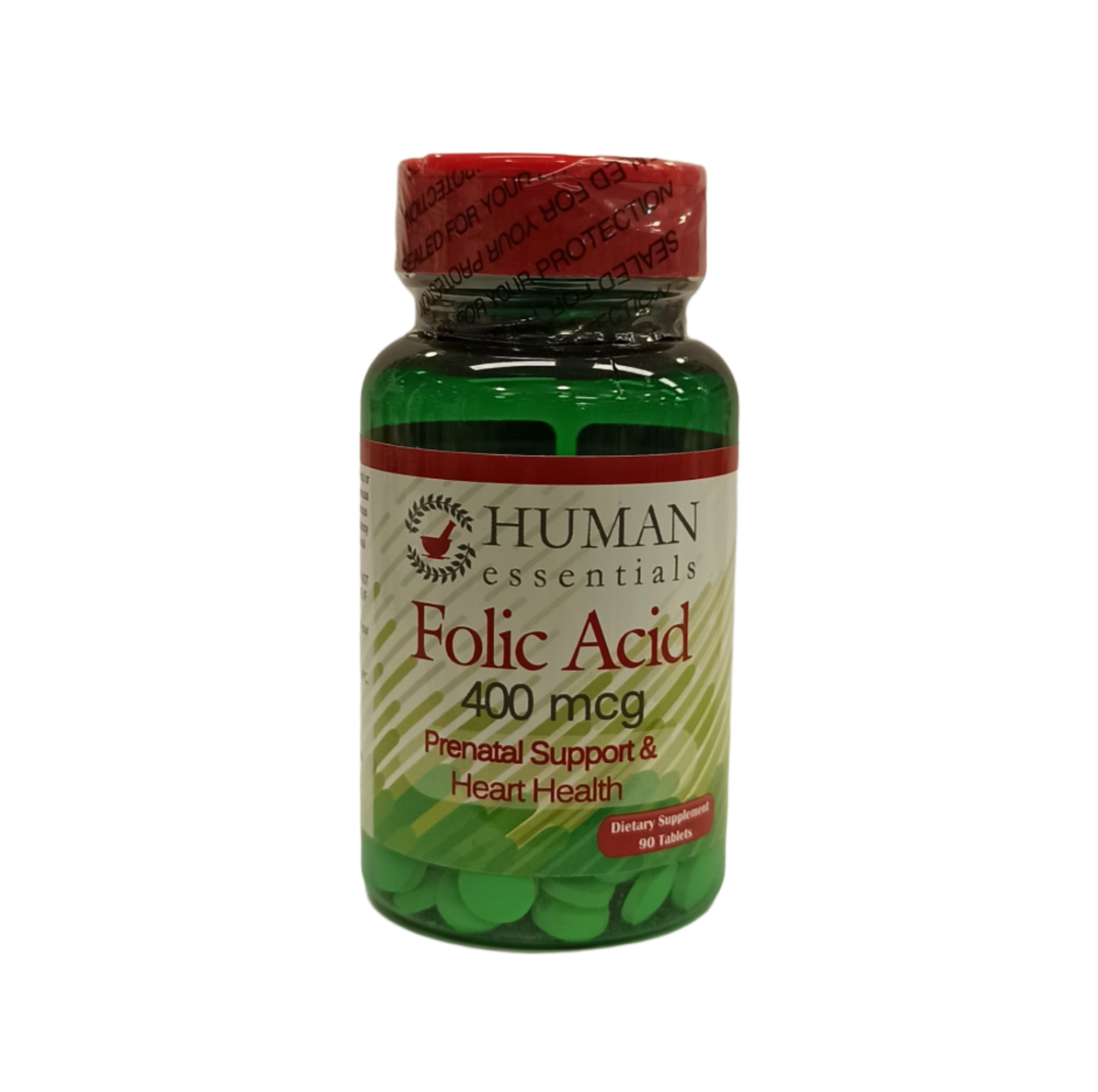 HUMAN ESSENTIALS folic acid 400mg 90 Tablets – GlowCareJO