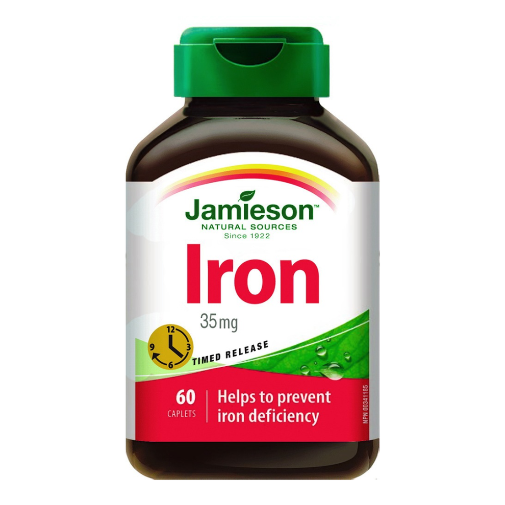 JAMIESON Iron 35 mg 60 Caplets – GlowCareJO