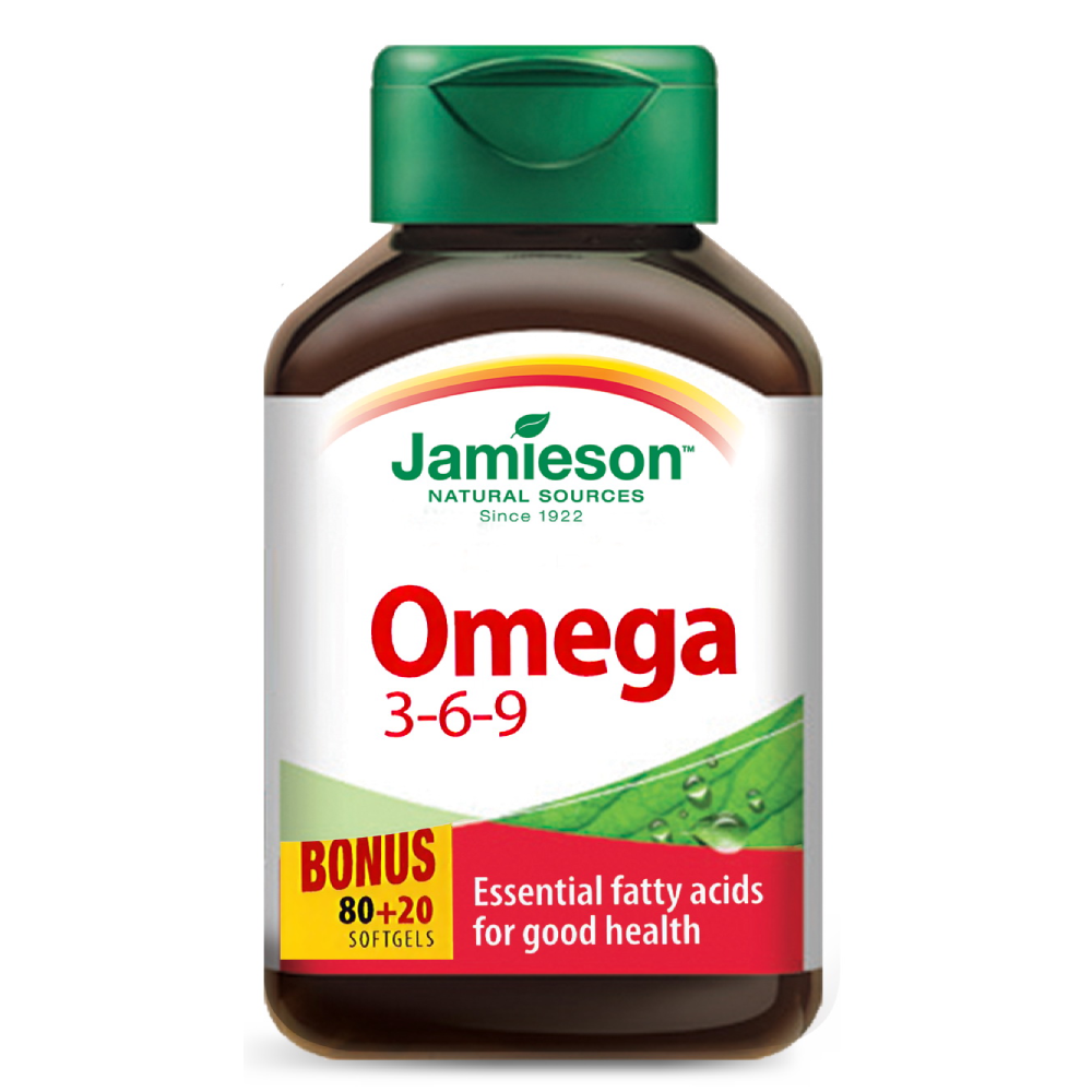 JAMIESON Omega 3-6-9 100 Softgels – GlowCareJO